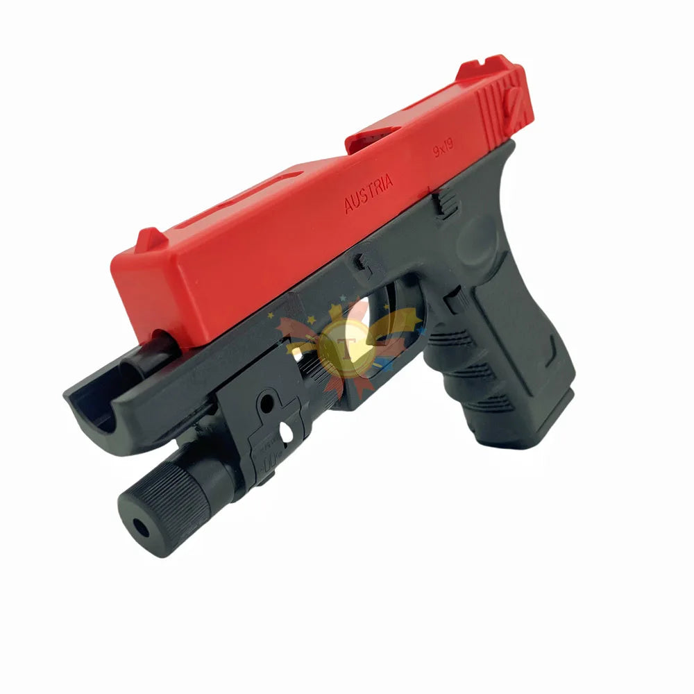 Manual G17 Toy Gun With Laser Soft Bullet Airsoft Pistol Outdoor Sport ...